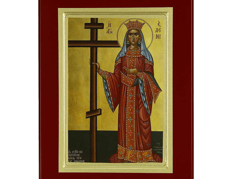 Byzantine Wooden Icon with Saint Helen | Orthodox Icons | Monastiriaka