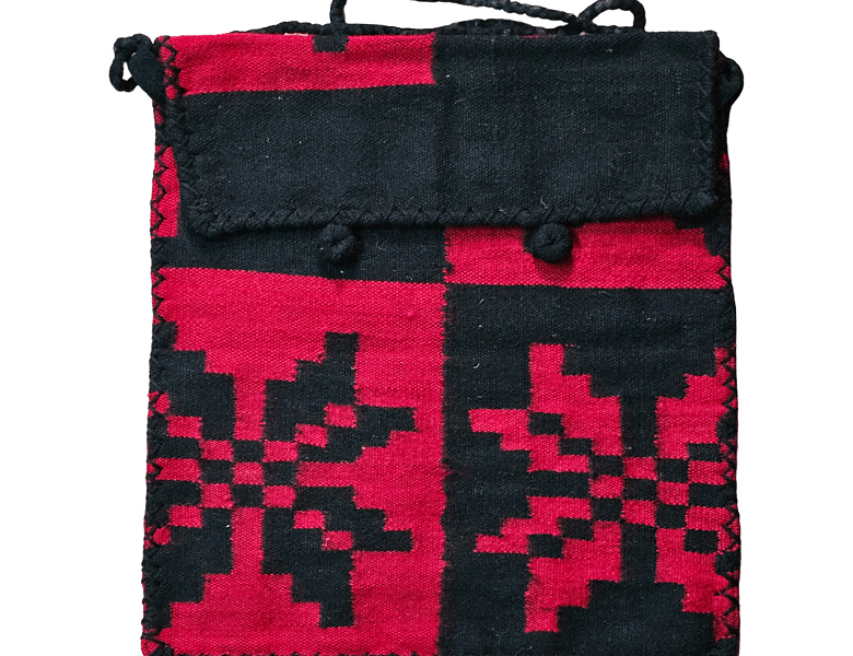 Monk Handwoven Bag with Red Embroidery | Monastiriaka