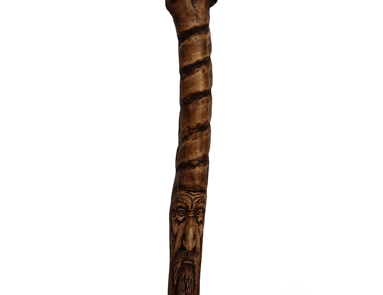 Walking Stick with Face of a Monk | Monastiriaka