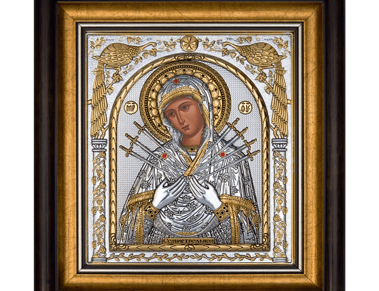 Christian Icon of Virgin Mary with the Seven Swords | Monastiriaka