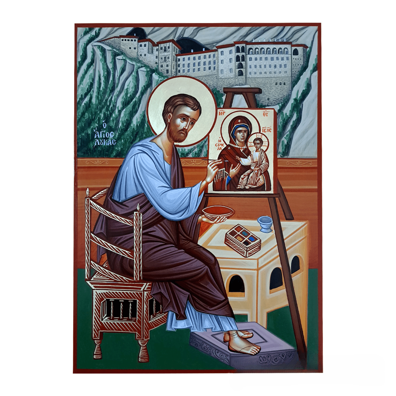 Evangelist Luke and Panagia Soumela | Monastiriaka